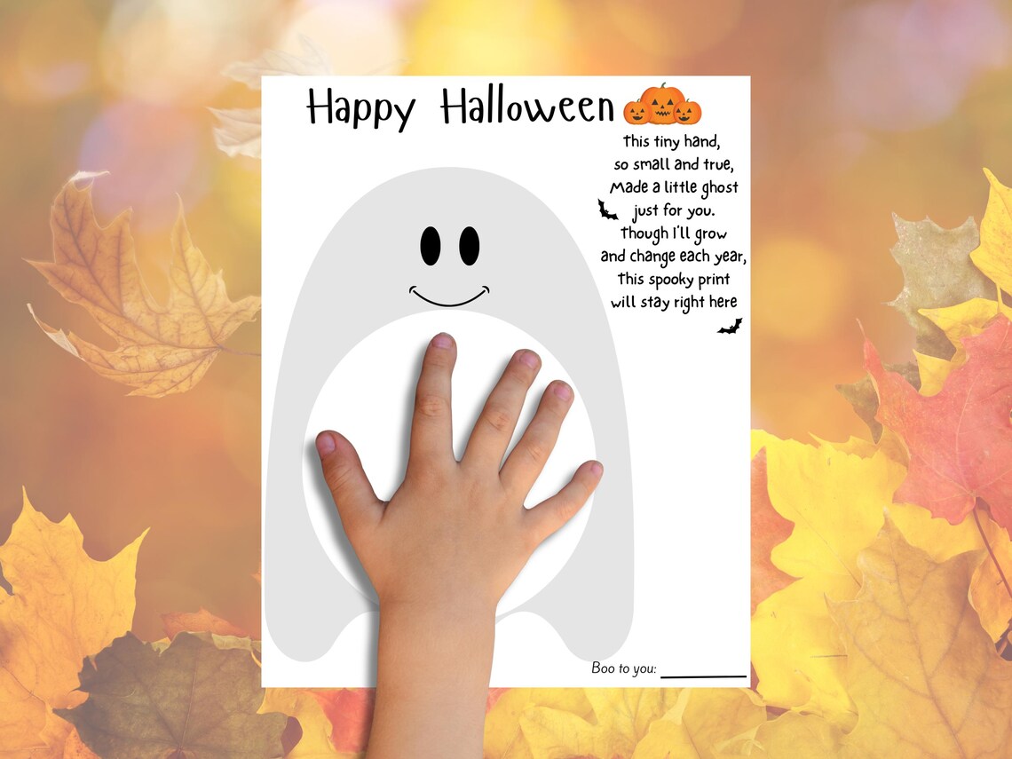 Halloween Handprint Footprint Art for Kids, DIY Activities Fun ...