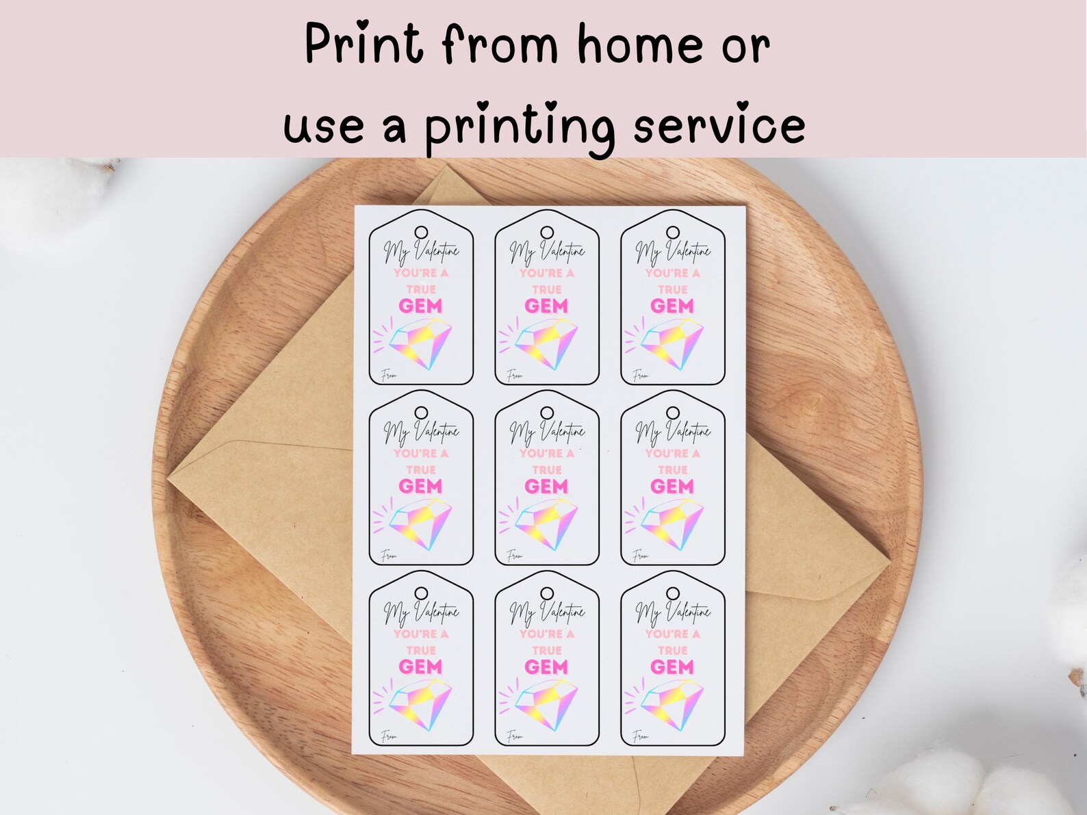 Valentine Gift Tags, Printable Kids Valentine Tags, Classroom ...