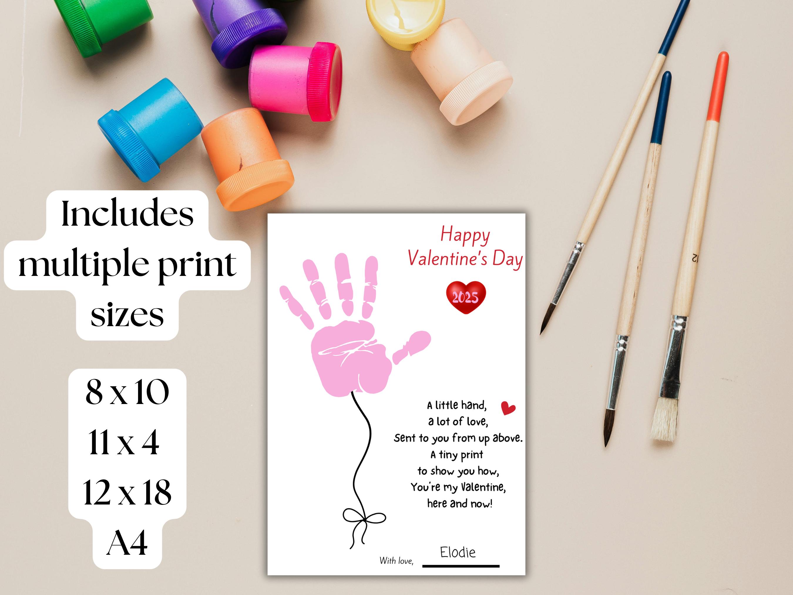 Handprint Valentine Art Craft for Kids | DIY Kids Fun Valentine ...