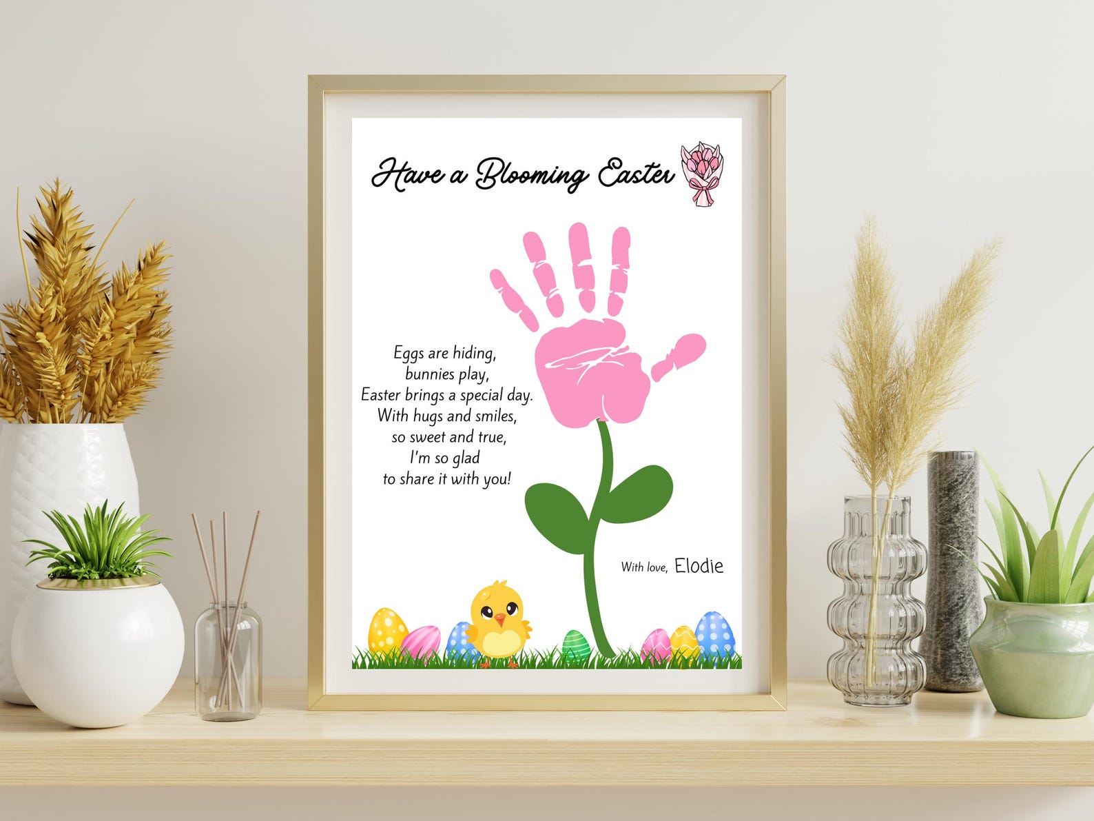 Easter Handprint Craft for Kids, DIY Kids Fun Printable Easter Craft ...