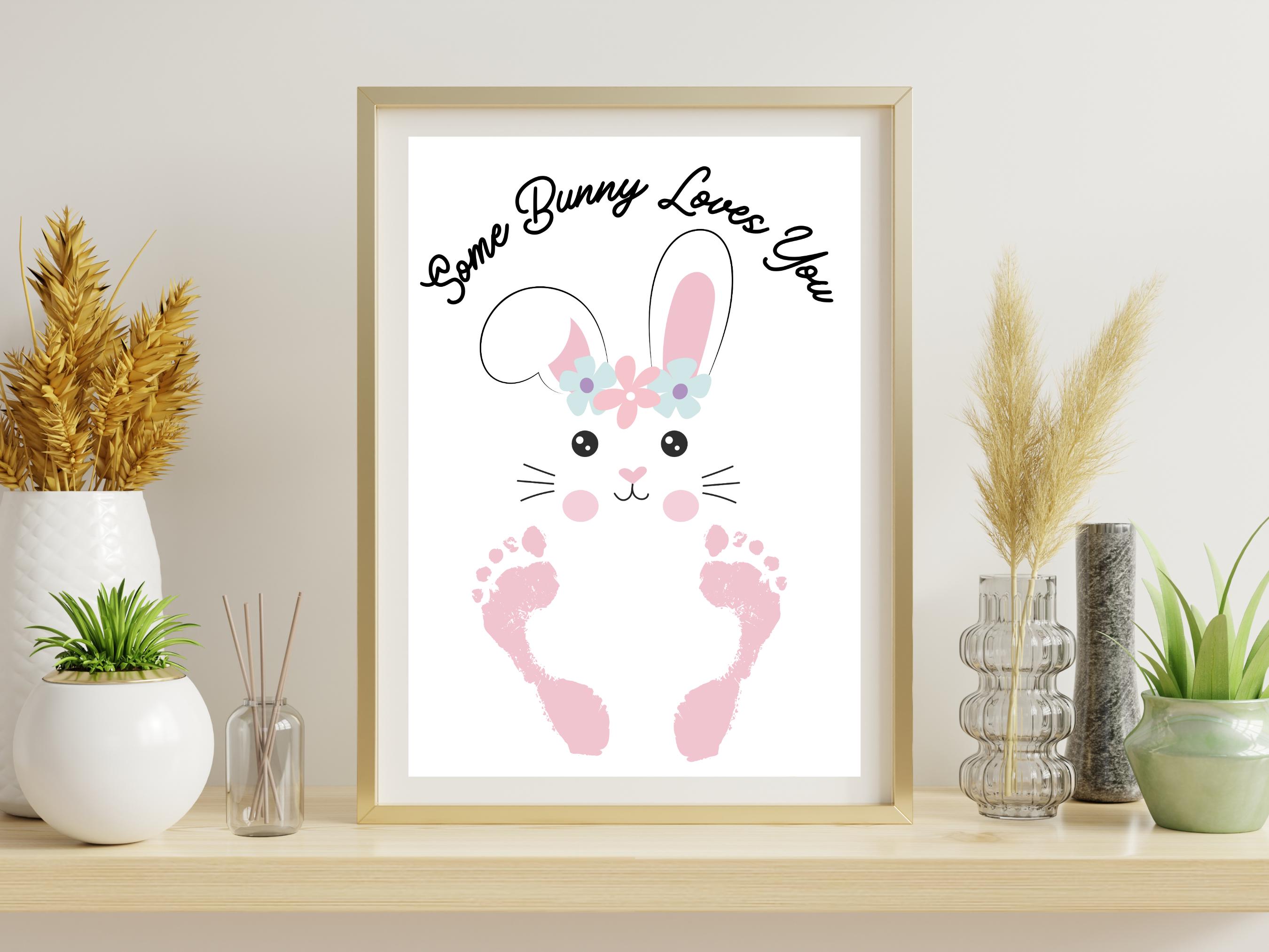 PRINTABLE Easter Handprint Footprint Craft for Kids, DIY Easter ...