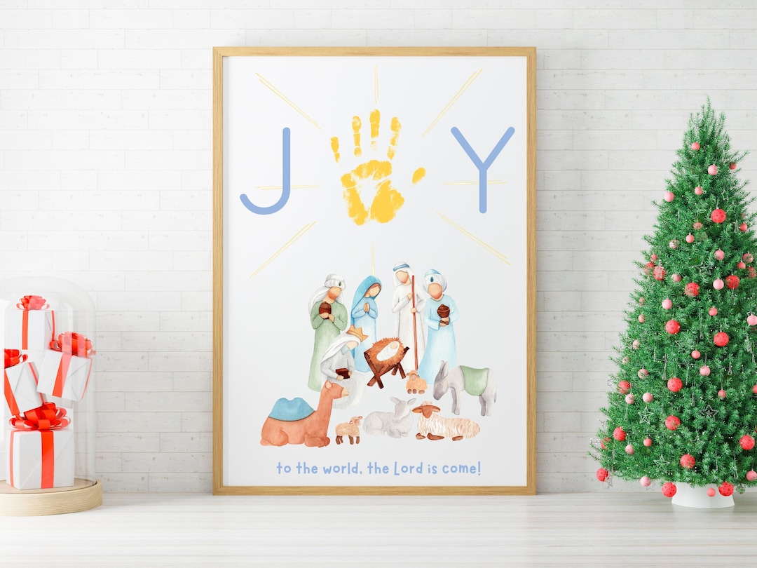 Nativity Scene Handprint Art, My First Christmas, Preschool Curriculum ...