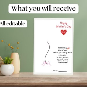 EDITABLE Handprint Mother's Day Art Craft | DIY Kids Fun Mother's Day ...