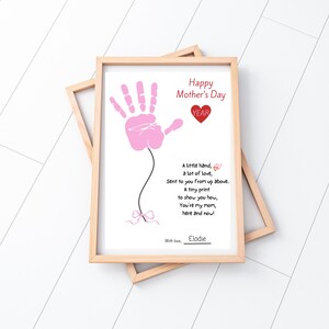 EDITABLE Handprint Mother's Day Art Craft | DIY Kids Fun Mother's Day ...