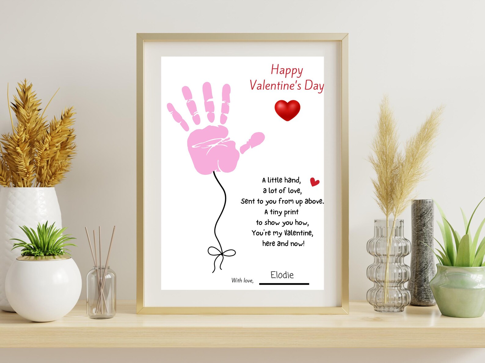 Handprint Valentine Art Craft for Kids | DIY Kids Fun Valentine ...