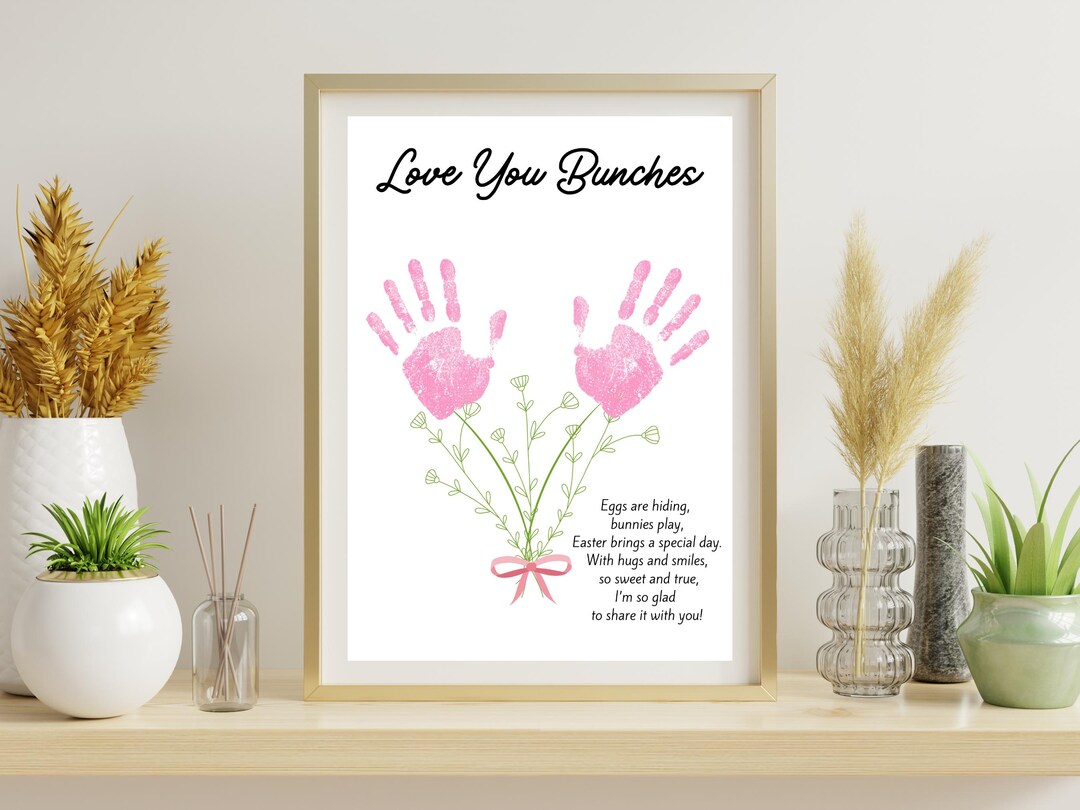 Easter Handprint Art and Craft for Kids, DIY Printable Easter Activity ...