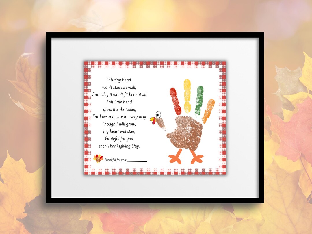 Thanksgiving Handprint Craft, Thanksgiving Craft for Kids, Turkey ...