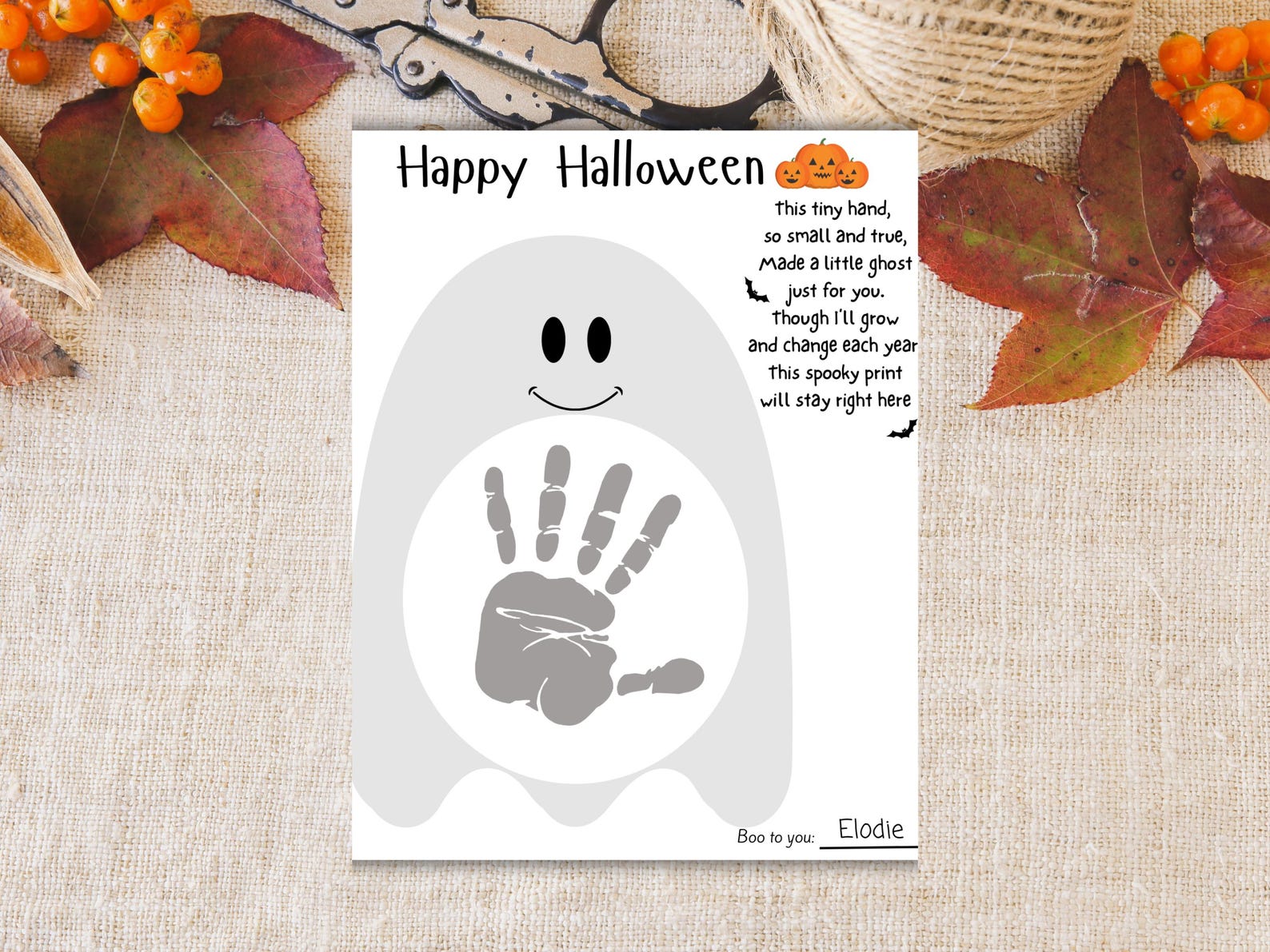Halloween Handprint Footprint Art for Kids, DIY Activities Fun ...