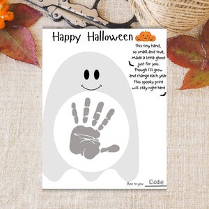 Halloween Handprint Footprint Art for Kids, DIY Activities Fun ...