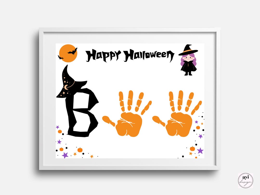 2025 Halloween Handprint Craft | Daycare Preschool Halloween Handprint ...