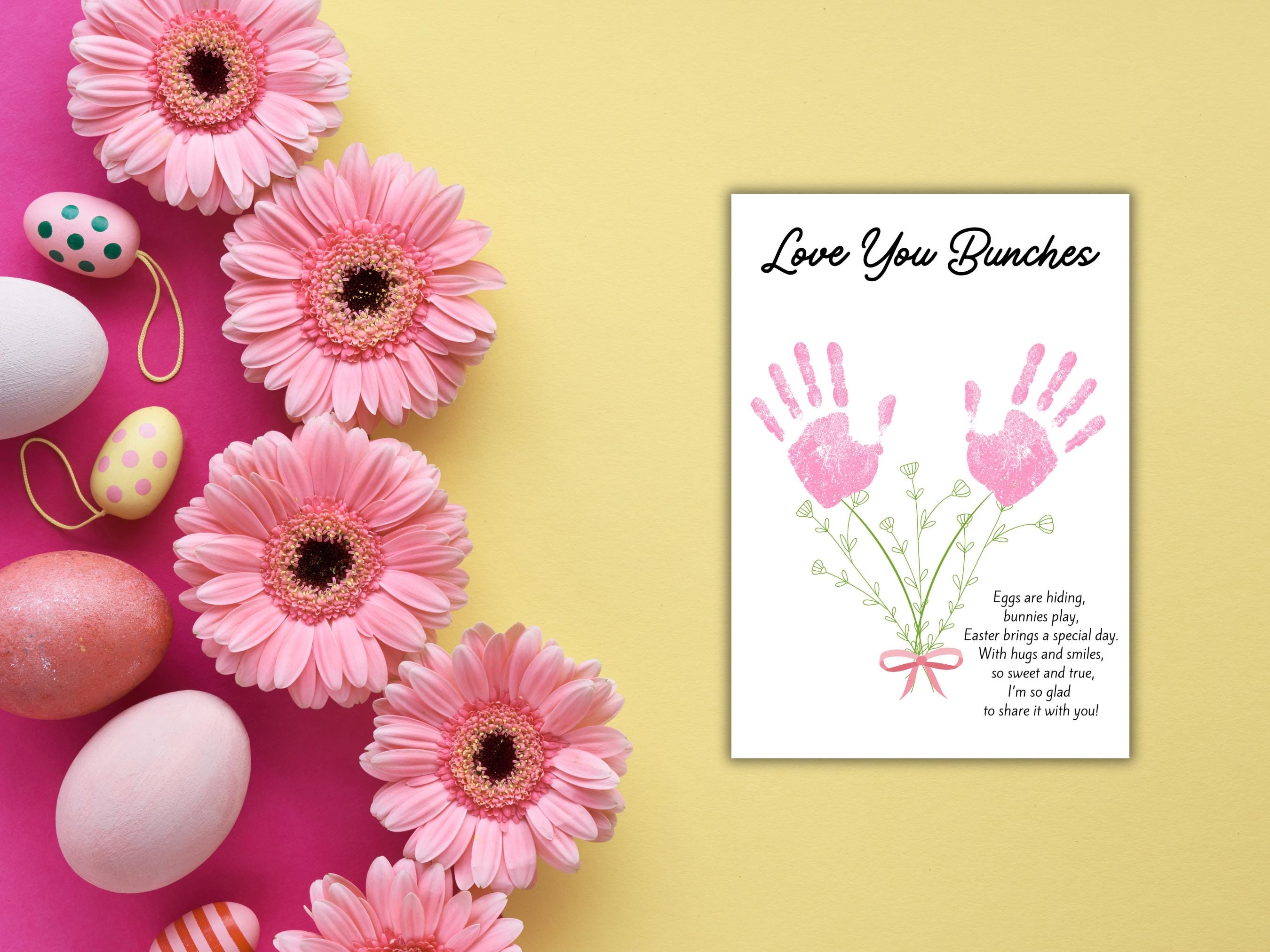 Easter Handprint Art and Craft for Kids, DIY Printable Easter Activity ...