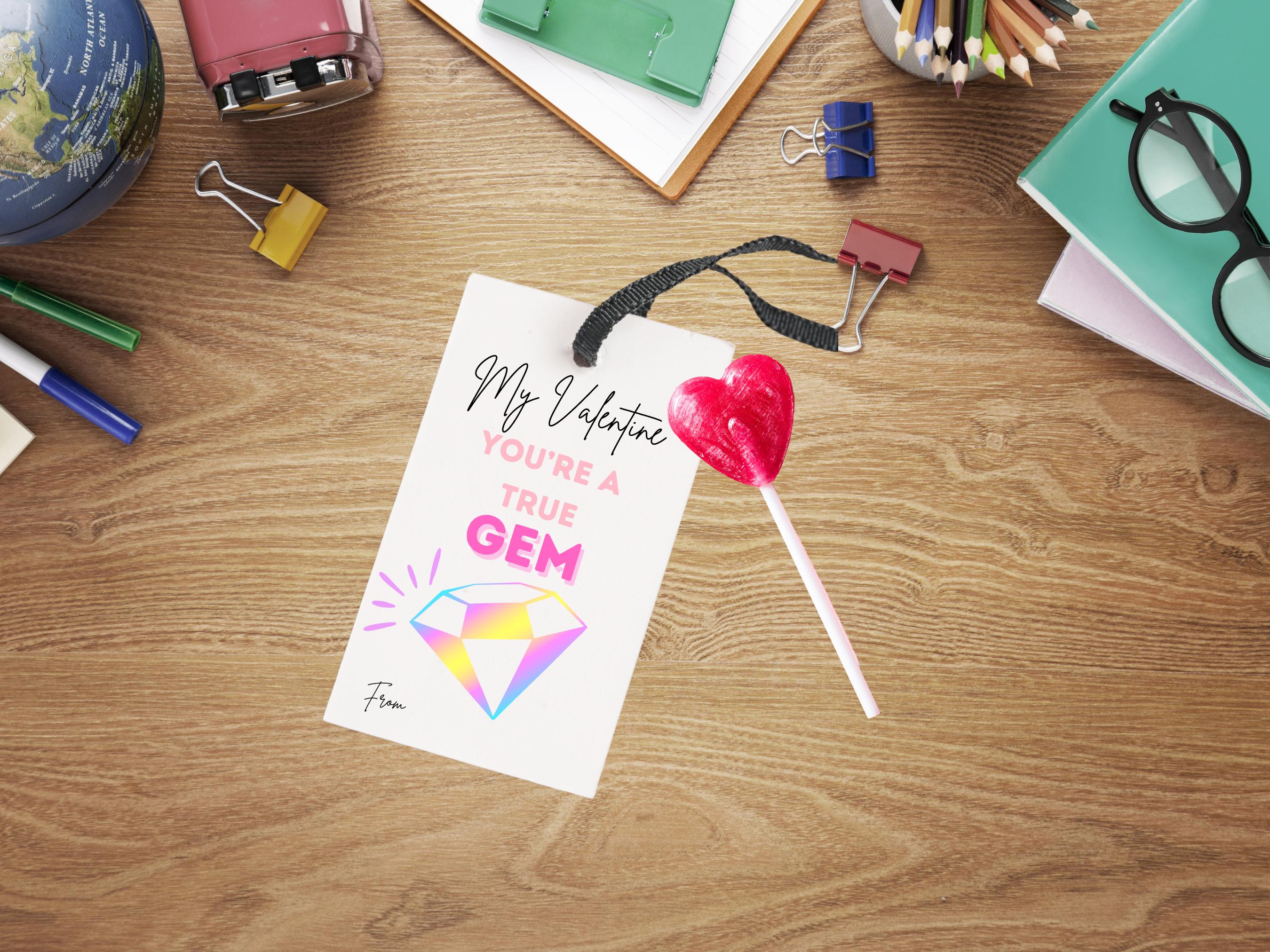 Valentine Gift Tags, Printable Kids Valentine Tags, Classroom ...