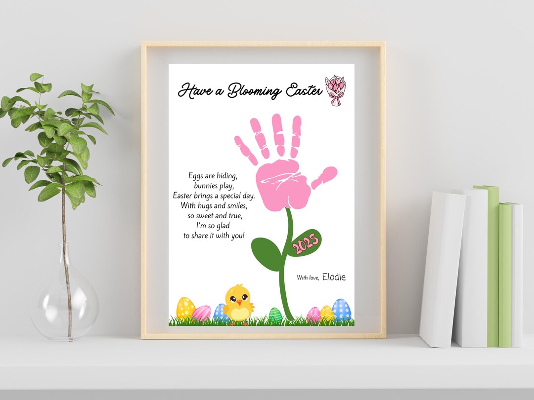 Easter Handprint Craft for Kids, DIY Kids Fun Printable Easter Craft ...