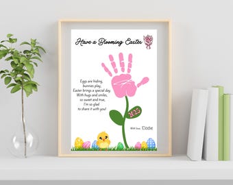 Easter Handprint Art and Craft for Kids, DIY Printable Easter Activity ...