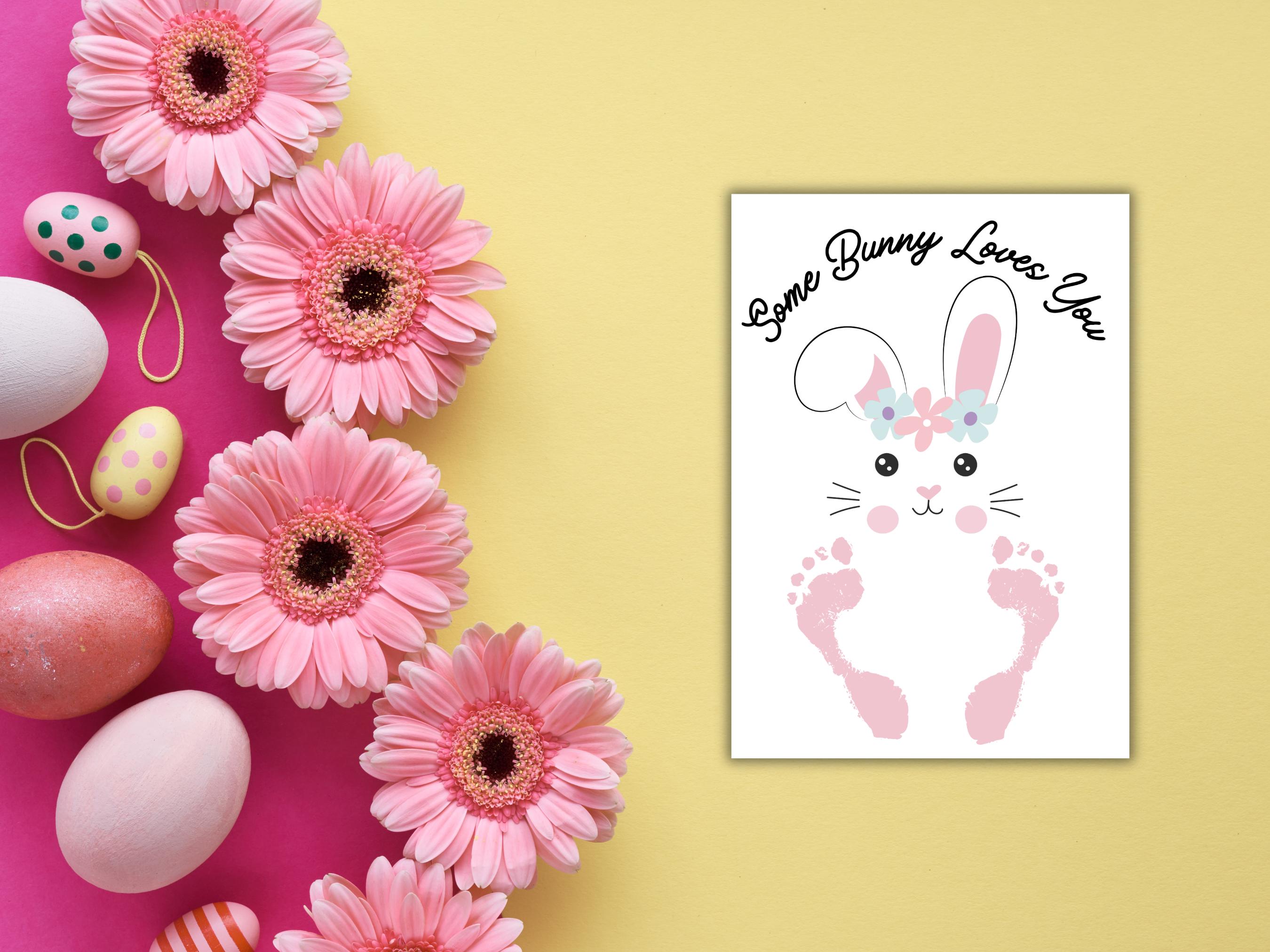 PRINTABLE Easter Handprint Footprint Craft for Kids, DIY Easter ...