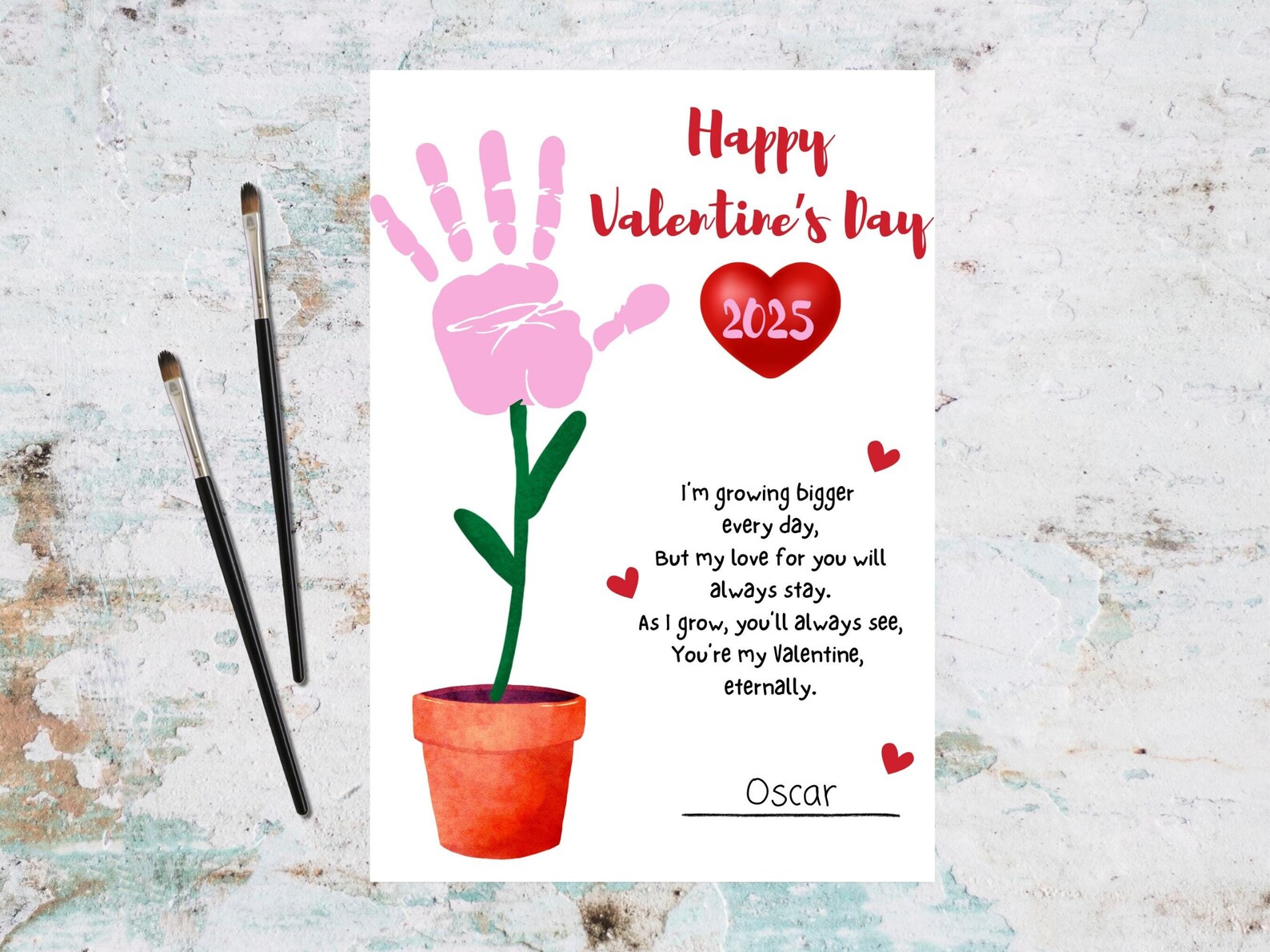 Handprint Valentine Art Craft for Kids | DIY Kids Fun Valentine ...