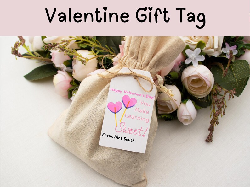 EDITABLE Valentine Gift Tags, Printable Kids Valentine Tags, Classroom ...