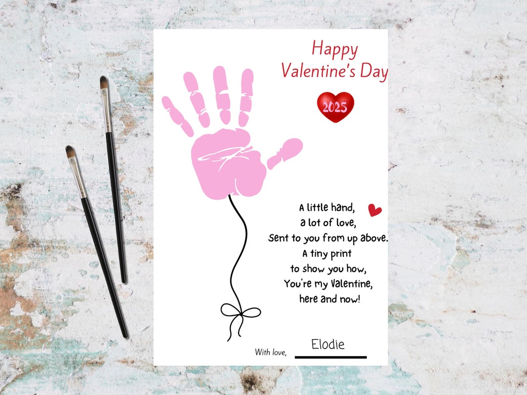 Handprint Valentine Art Craft for Kids | DIY Kids Fun Valentine ...