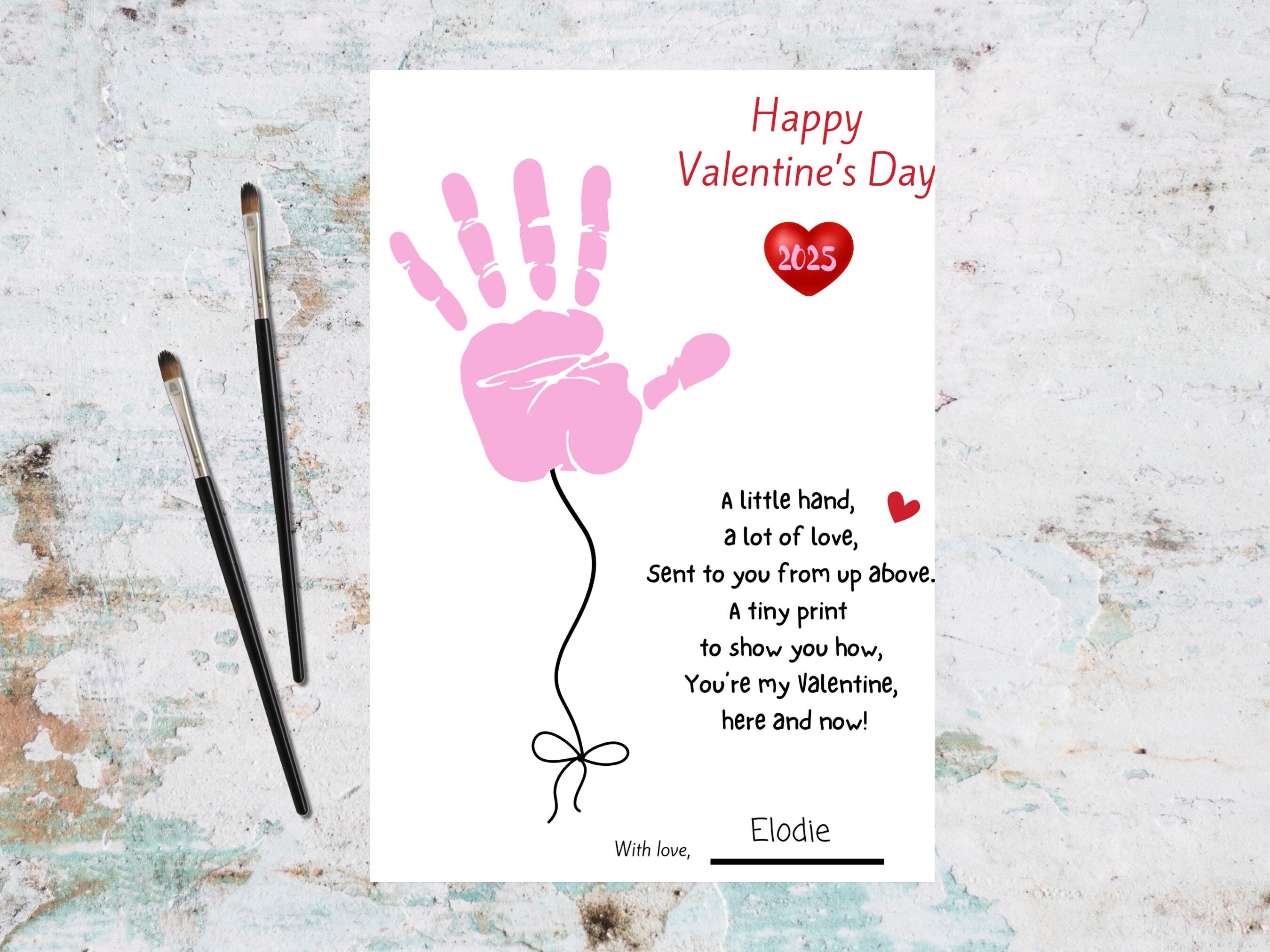 Handprint Valentine Art Craft for Kids | DIY Kids Fun Valentine ...