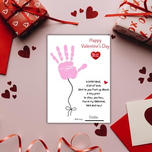 Handprint Valentine Art Craft for Kids | DIY Kids Fun Valentine ...