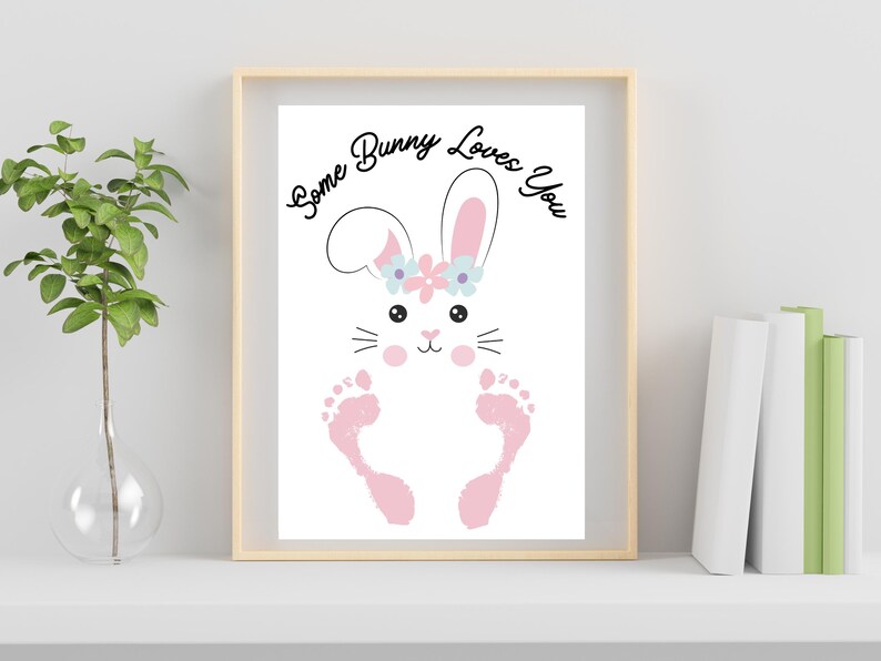 PRINTABLE Easter Handprint Footprint Craft for Kids, DIY Easter ...