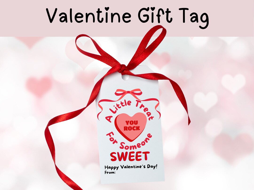 Valentine Gift Tags, Printable Kids Valentine Tags, Classroom ...