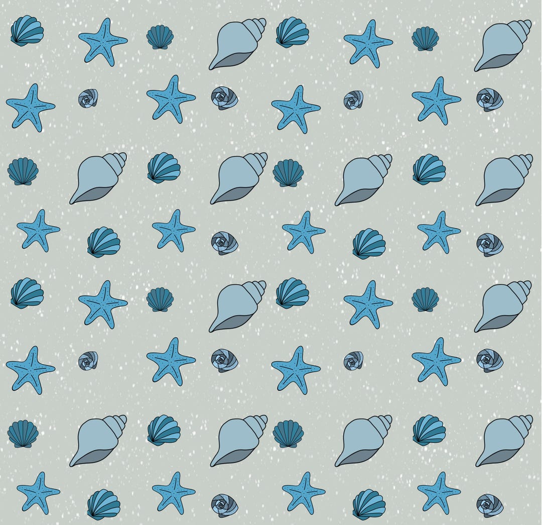 Seashell Seamless Digital Print - Etsy
