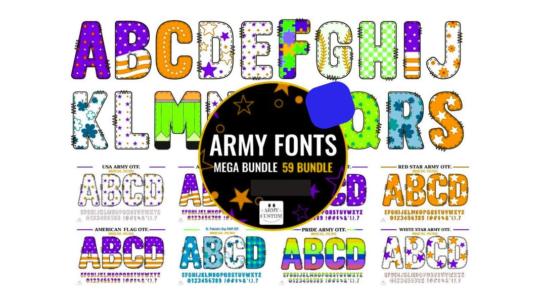 Army Fonts Mega Bundle, Wedding Font SVG Bundle, Handwritten Fonts - Etsy
