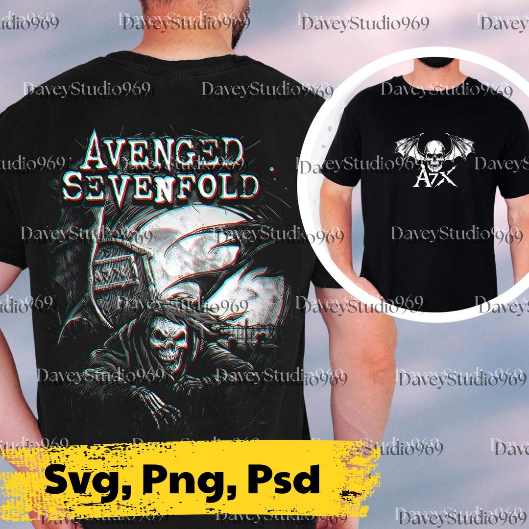 Avenged Sevenfold Svg PNG, Heavy Metal Band Digital Download, Vintage ...