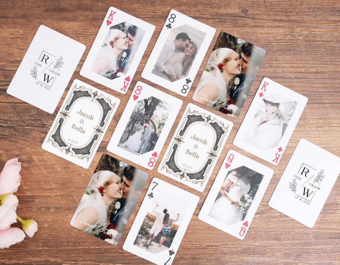 Personalized Photo Playing Cards, Wedding Guestbook Alternative ...
