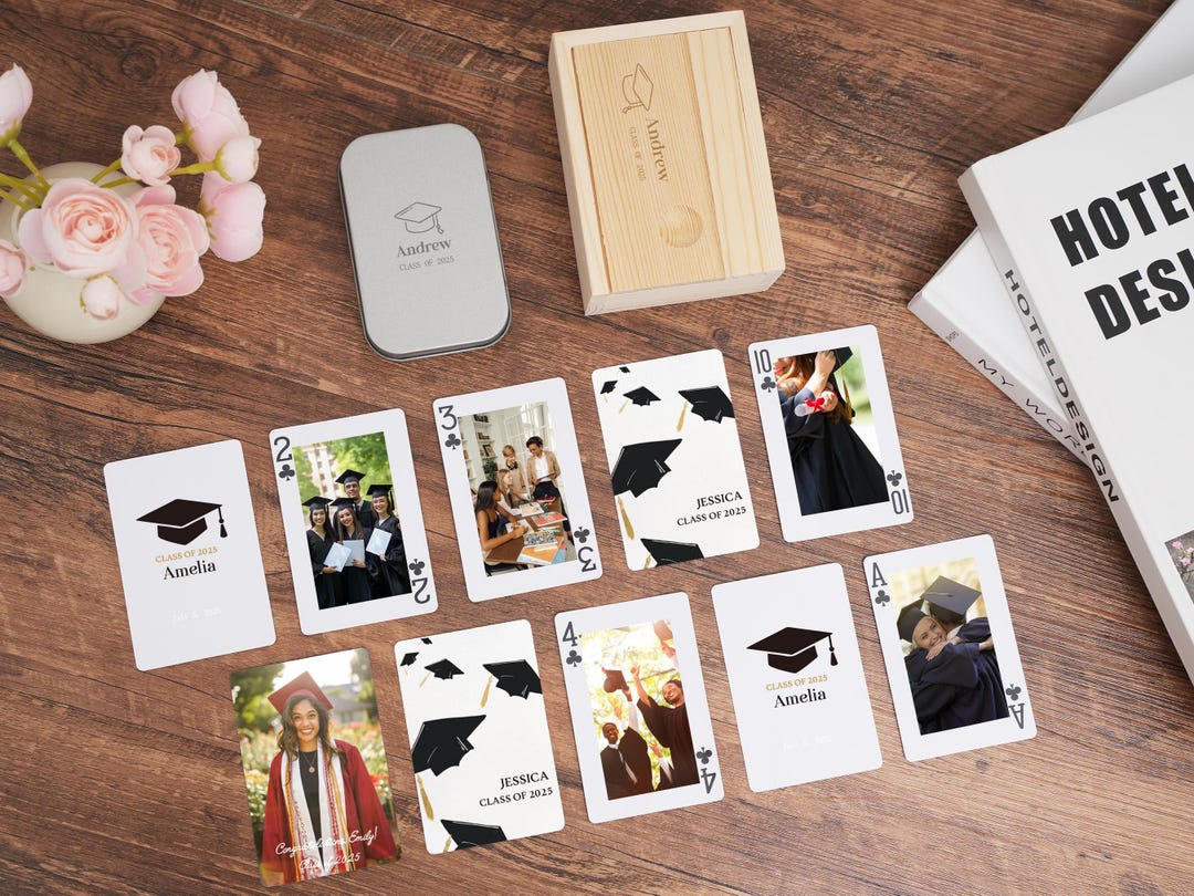 Custom Graduation Photo Playing Cards, Graduation Gifts, Graduation ...