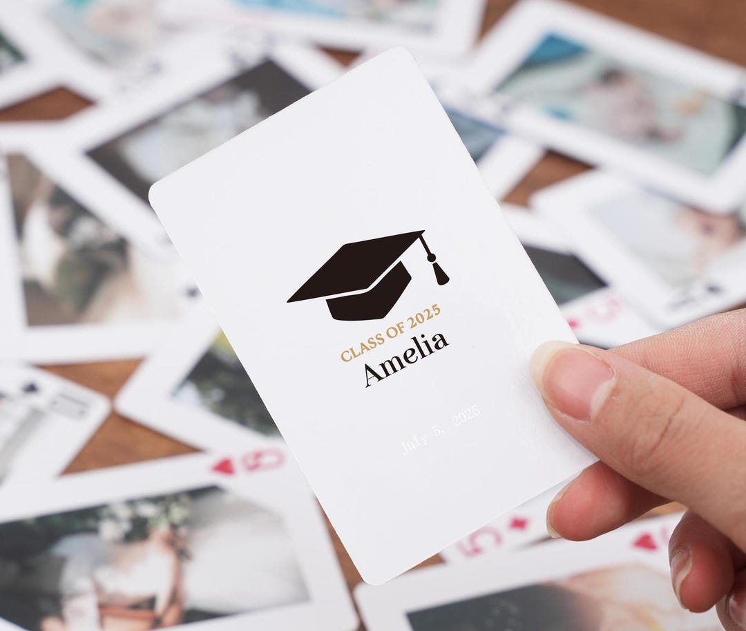 Custom Graduation Playing Cards With Box, Graduate Photos Poker Cards ...