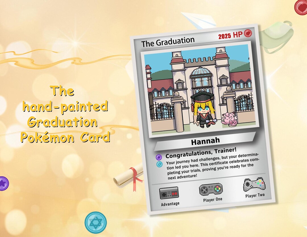 Pokemon Graduation Commemorative Cards, Custom Pokemon Graduation Gifts ...