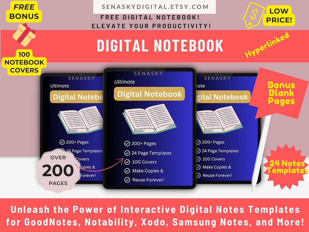 Digital Notebook, Notepad, Notecards, Dotted, School, Work, Covers ...