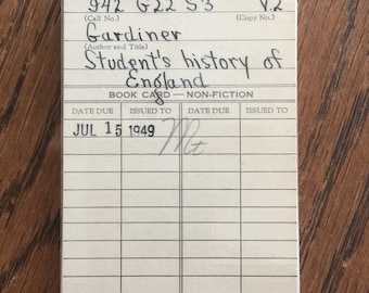 Library card catalog | Etsy