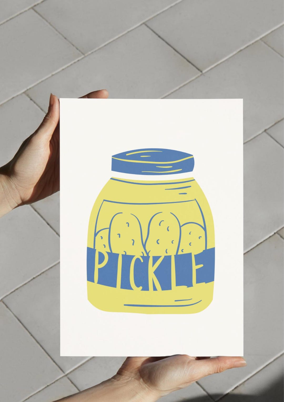 Pickle Wall Art Print, Colourful Home Decor, Honey Wall Art Print ...