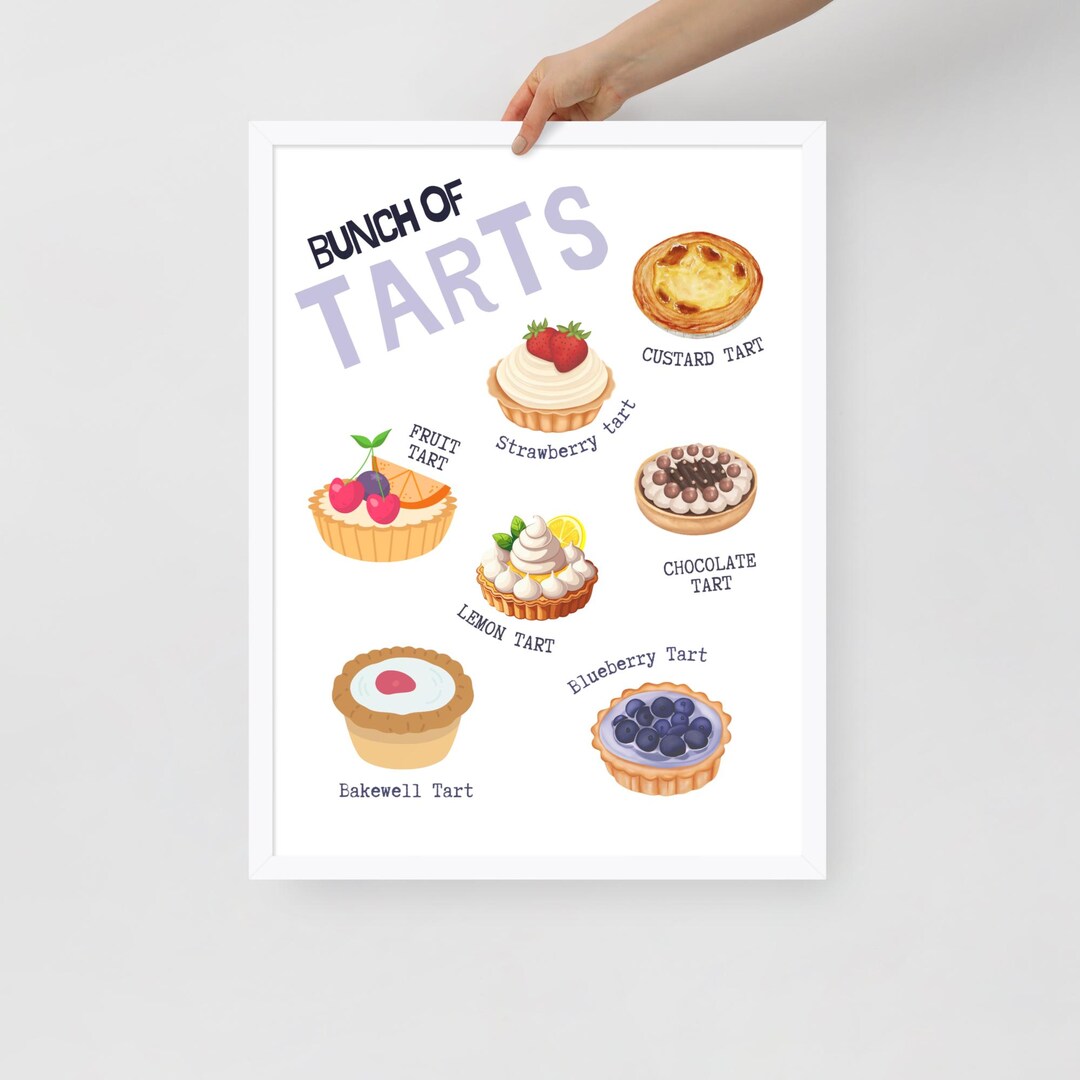 Fun 'bunch of Tarts' Wall Art Print, Maximalist Home Decor, Vibrant ...
