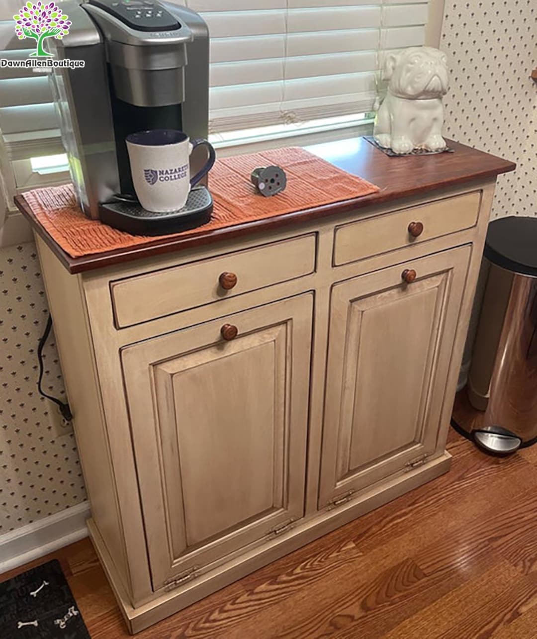 Extra Large Garbage Can, Double Trash Can, Amish Furniture Cabinet ...