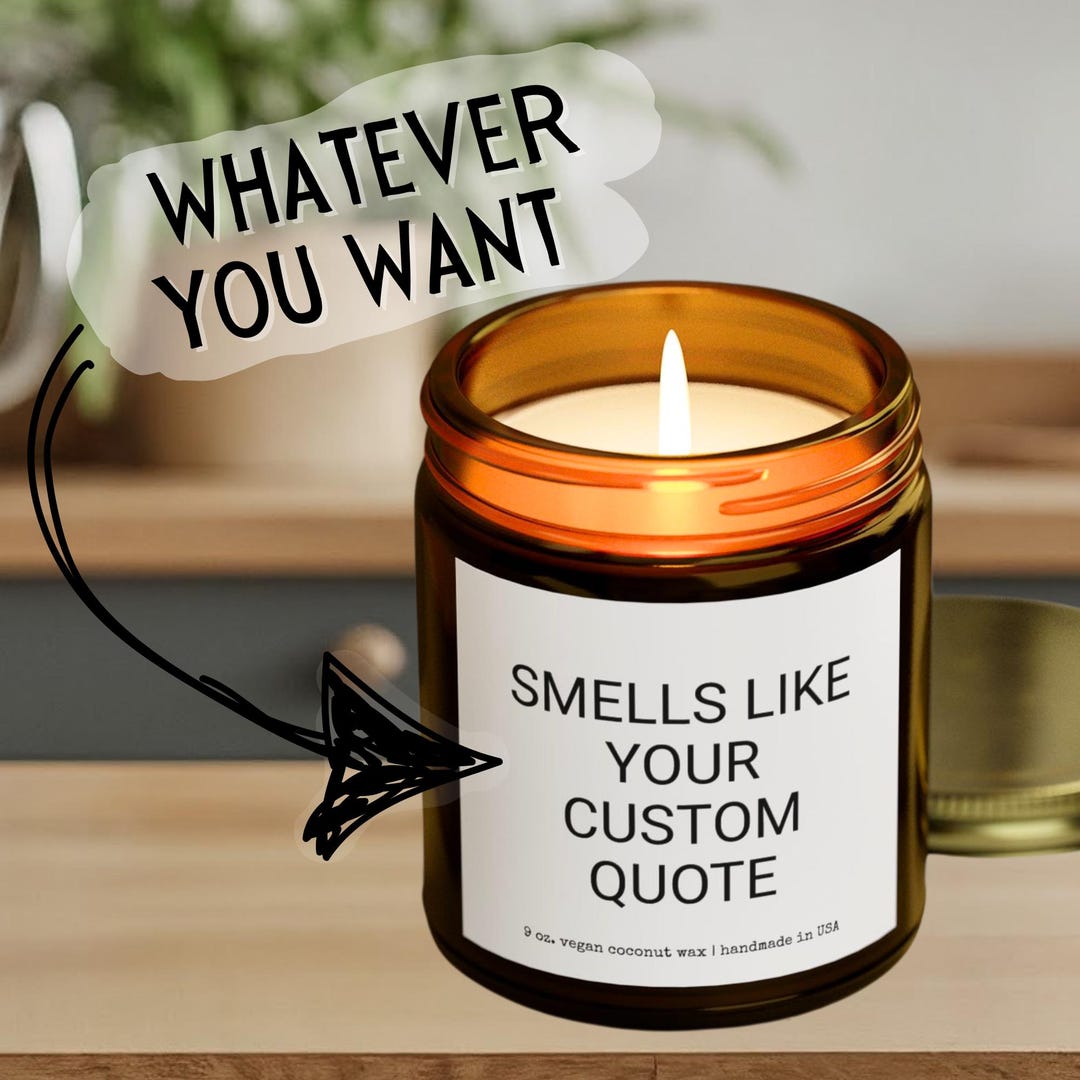 PERSONALIZED Candle Gift, CUSTOM Quote Candle Gift, Personalized Gifts ...