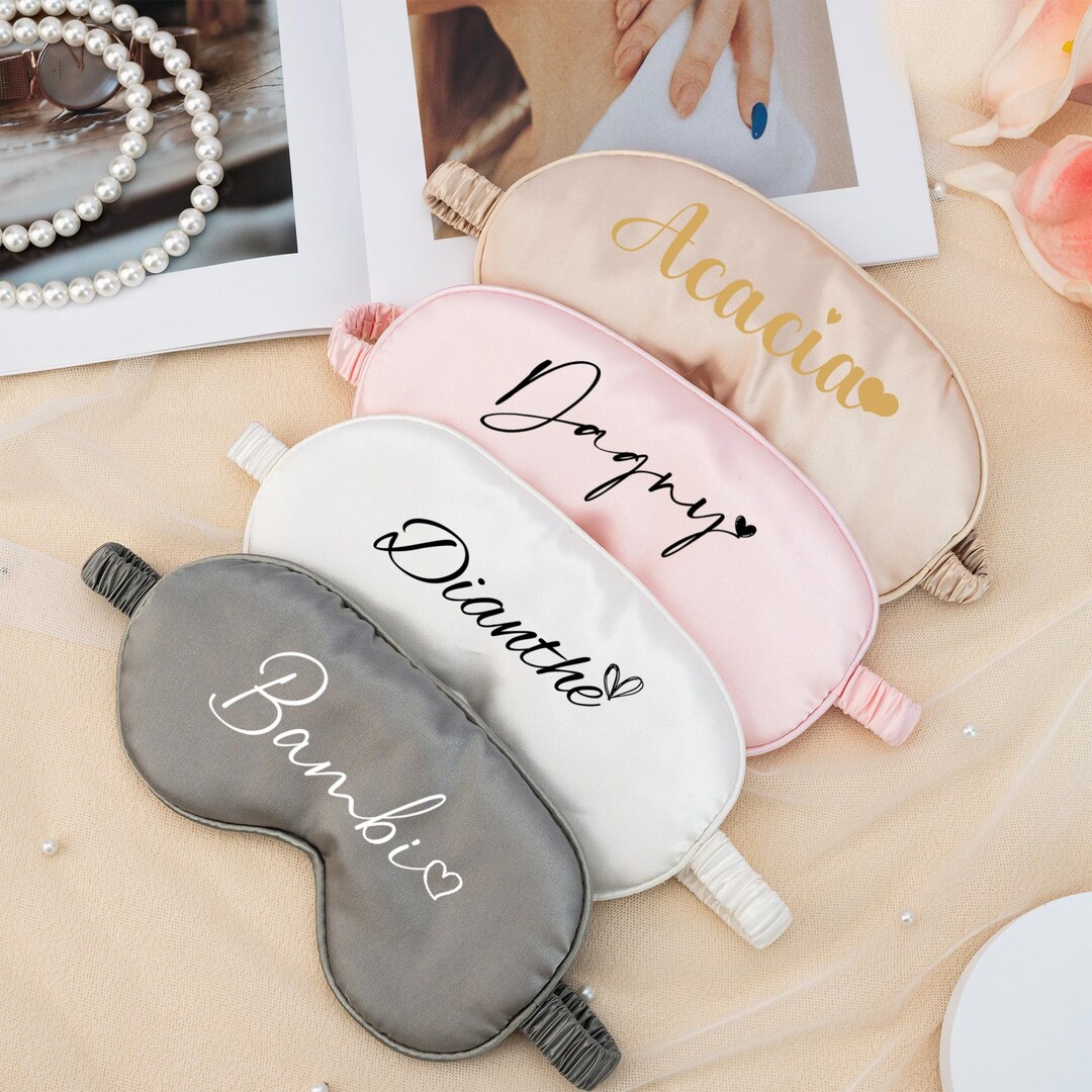 Custom Eye Mask With Name, Sleep Mask, Bridesmaid Gift, Bridal Party ...