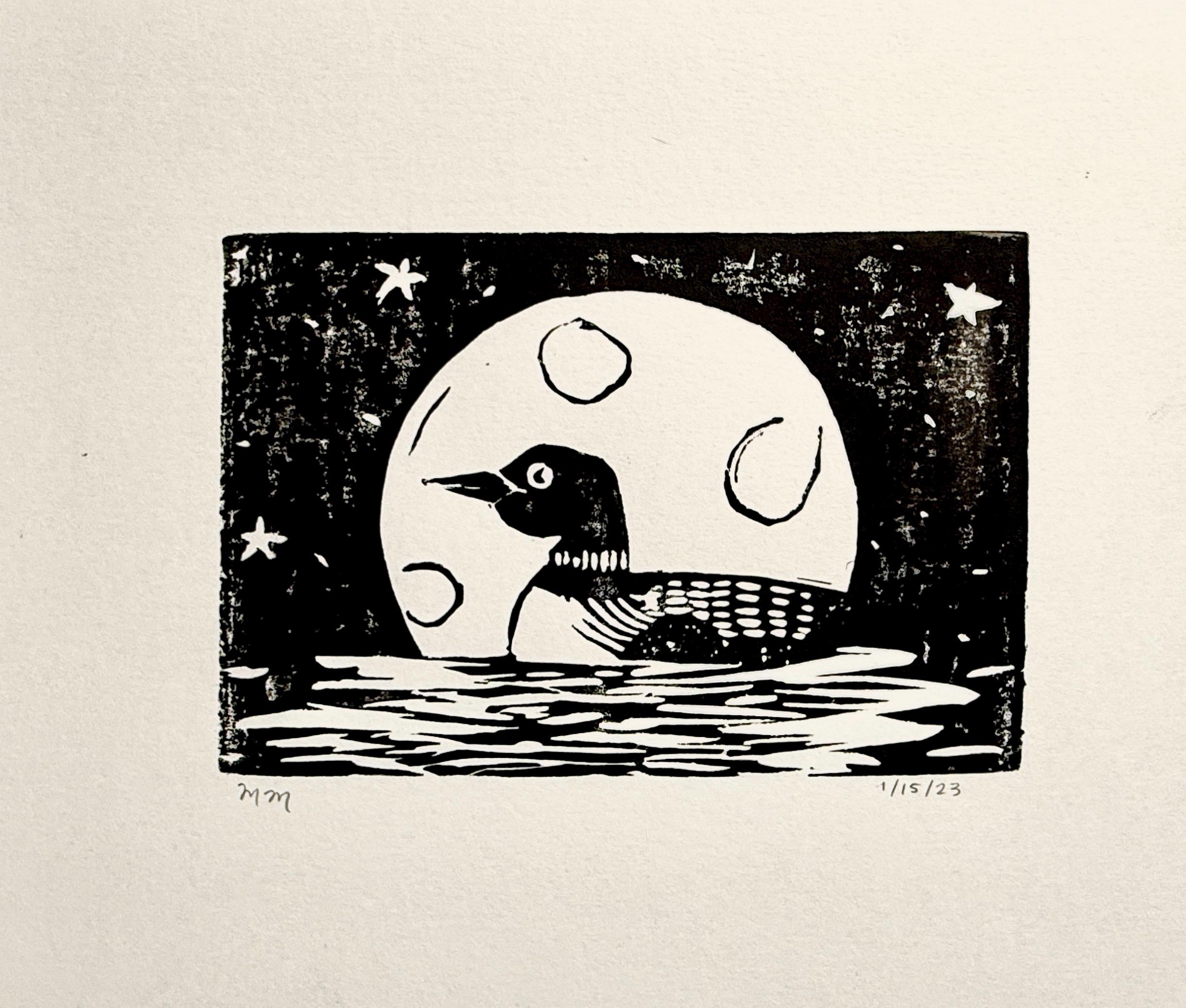 Loon Original Linocut - Etsy