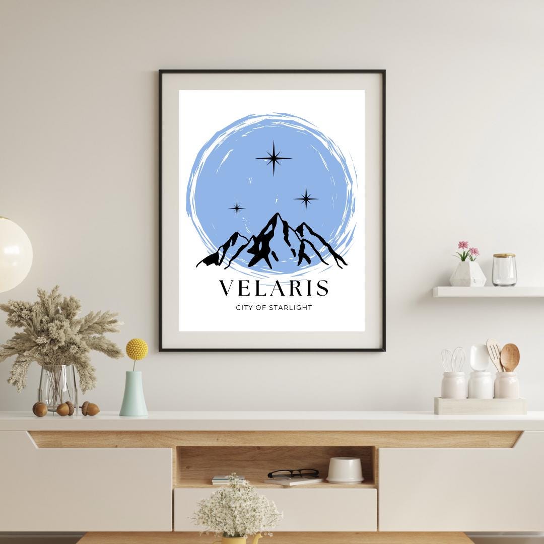 ACOTAR - Velaris Book Poster (white Background) - Etsy