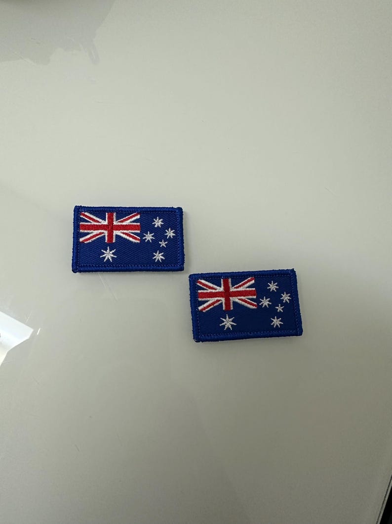 Australian Flag Patches 3cm X 5cm PAIR- Fits Walker Razor Ear ...