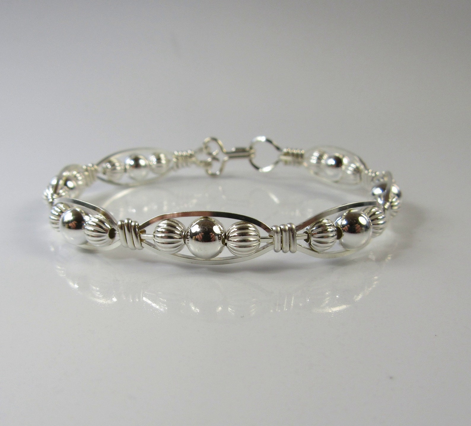 Sterling Silver Bracelet, Silver Bracelet, Handmade Bracelet, Wire ...