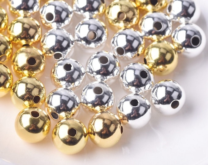 NEW 10pcs 8.5mm 10.5mm Round Ball Brass Metal 24K Gold Hollow - Etsy