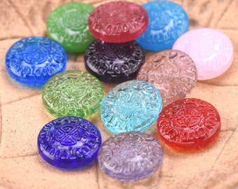 Flat Round Crystal Beads - Etsy
