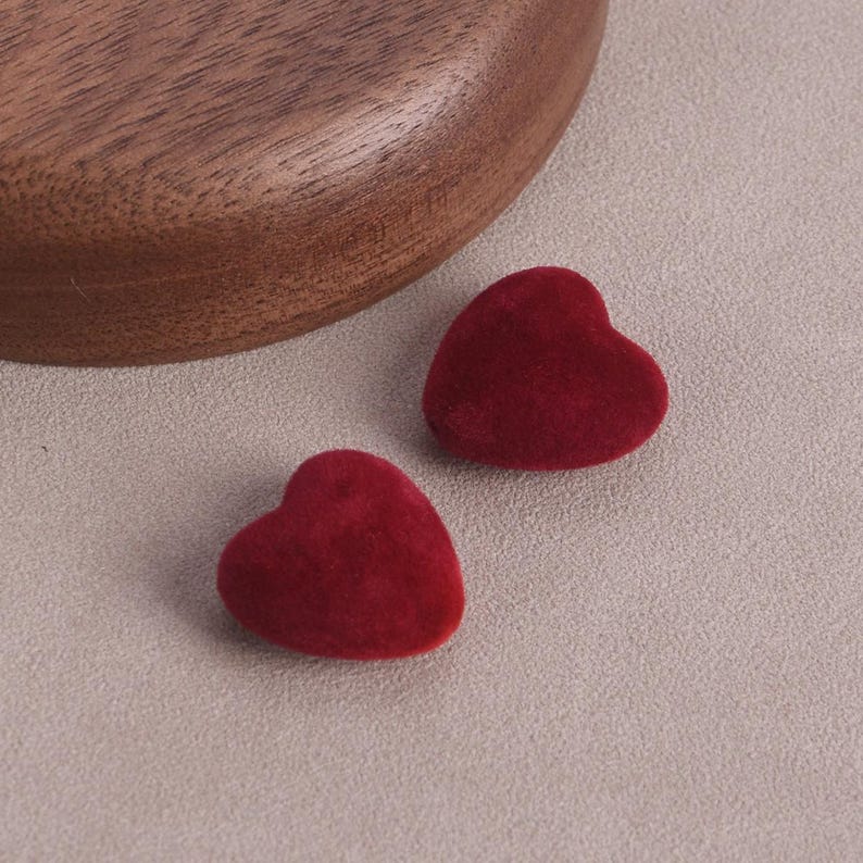 10pcs Felt Heart Shape 18mm Pompon Acrylic Loose Beads for Jewelry ...