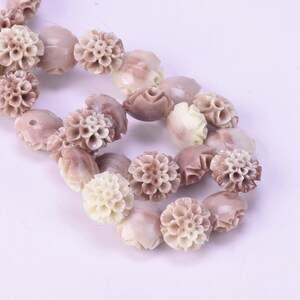 10pcs Gradient Color 10mm 12mm 15mm Flower Shape Shell Powder Made ...