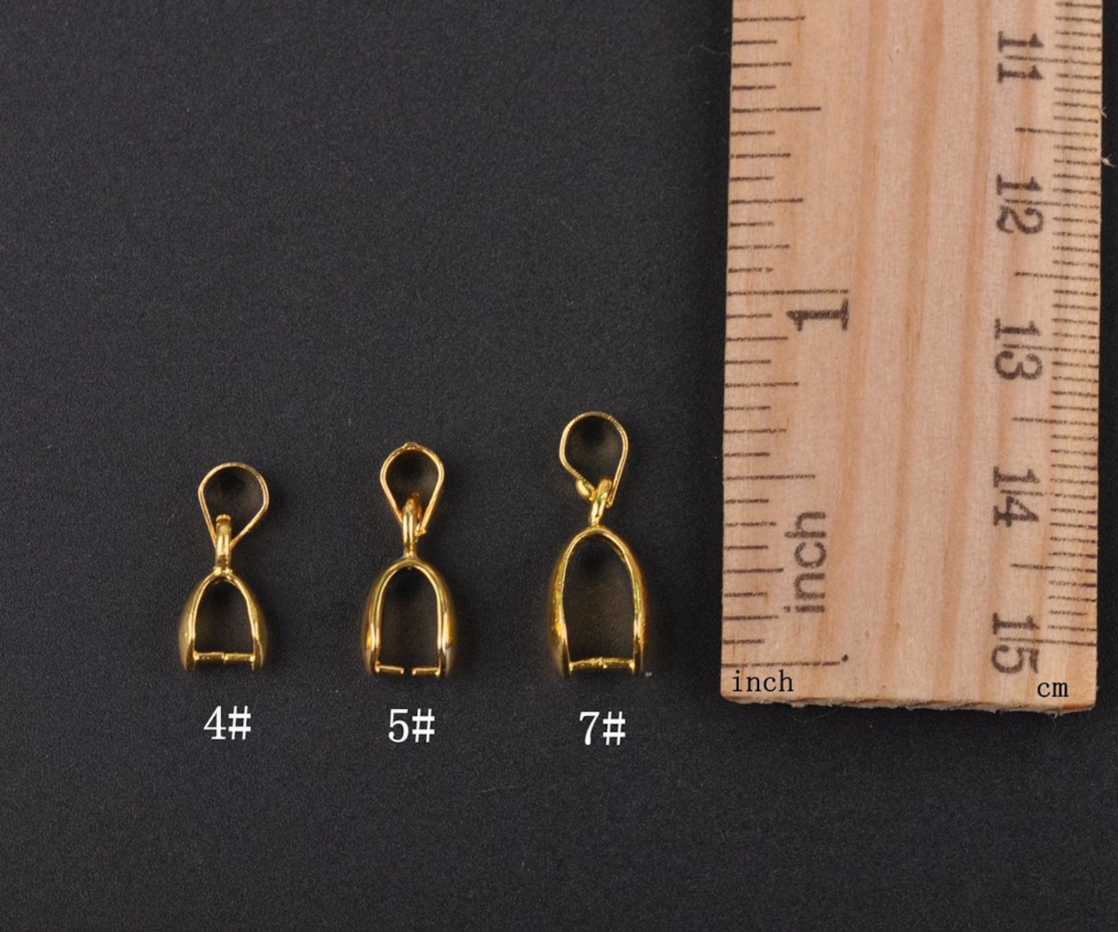20pcs Gold/silver/platinum Metal Bails Connectors Bale Pinch - Etsy