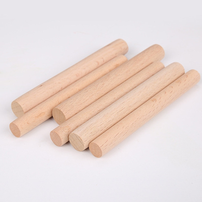 5pcs Long Cylinder Natural Wood Sticks 10cm 15cm 20cm 40cm | Etsy